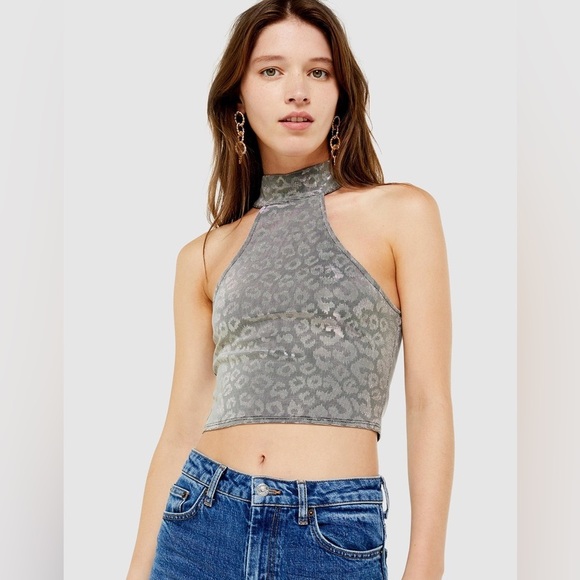 Topshop | Tops | Topshop Animal Halter Top Y734 | Poshmark